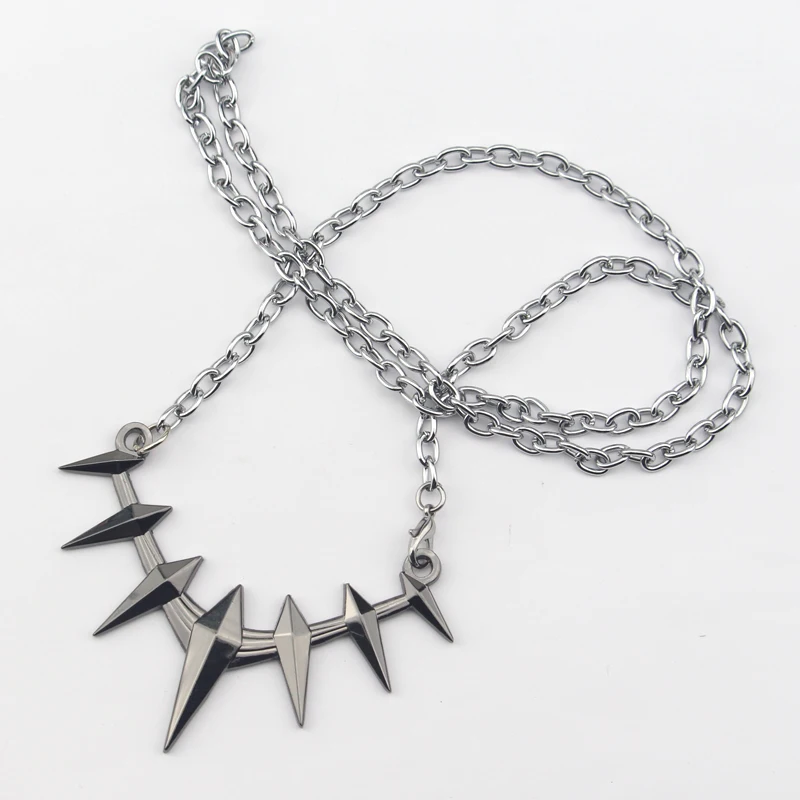 Silver Black Panther Collar Choker Necklace - Wakanda Pendant Jewelry ...
