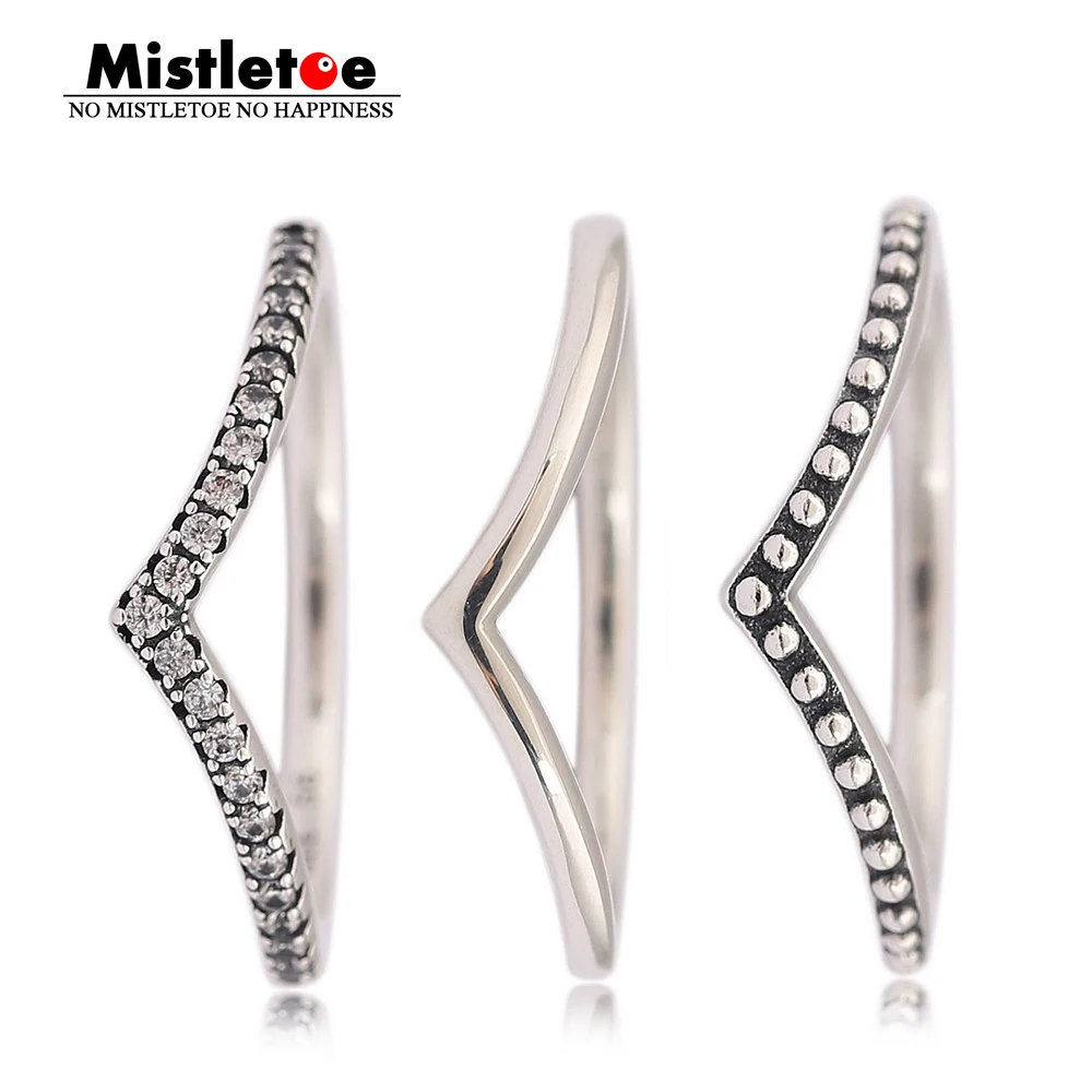 Genuine 925 Sterling Silver Shining Wish Ring Beaded Wish Ring ...