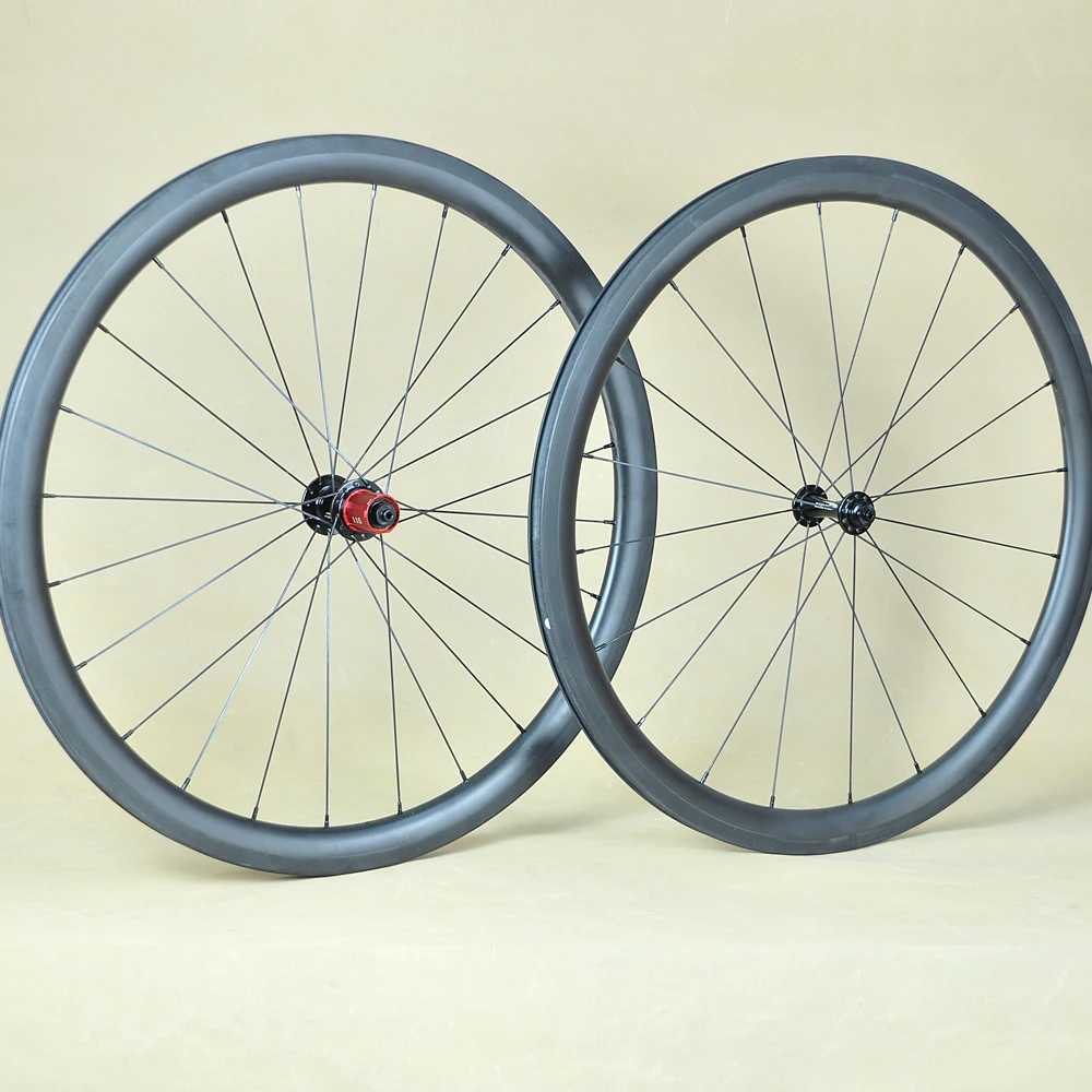 Carbon Fiber 700C AERO Rims 40mm Tubular Clincher 16 32H UD matt ...