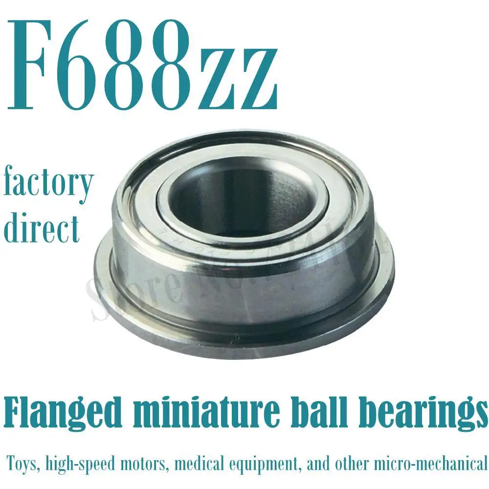 50PCS F688ZZ 플랜지 베어링 LF1680ZZ FX8ZZ FLW688 ZZ F688 2Z ULKZ816 8*16*5mm ...