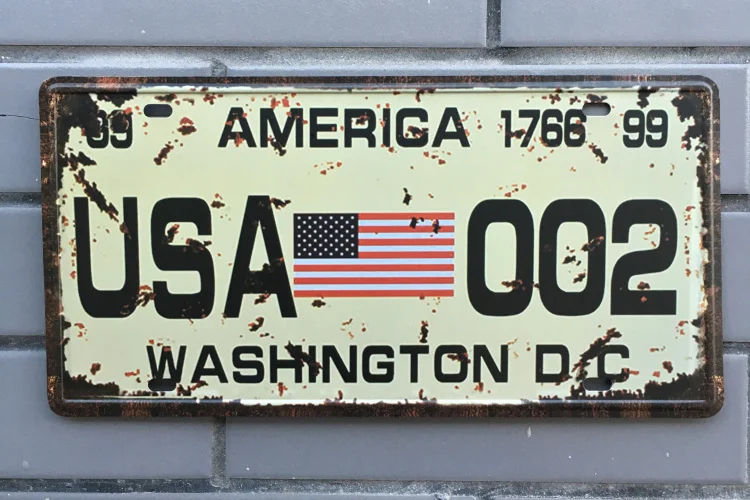 United States Shabby Chic Car License Plates Decorative Metal Signs ...