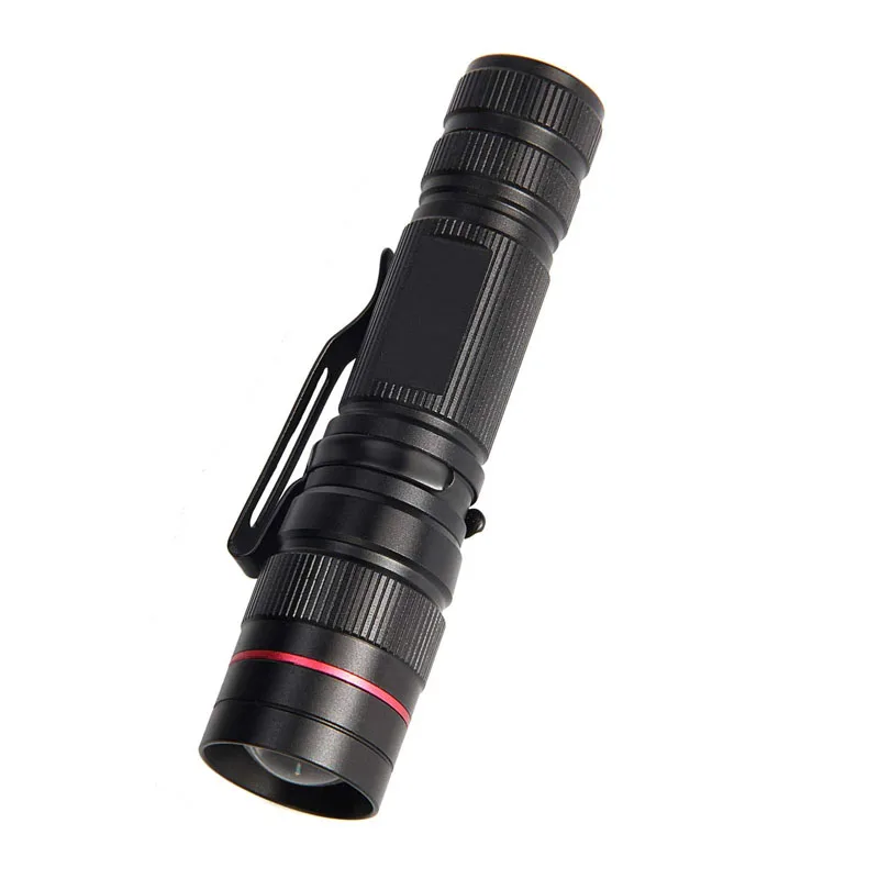 mini LED Flashlight 3-mode White Light 680lm Zoomable Flashlight Pocket ...