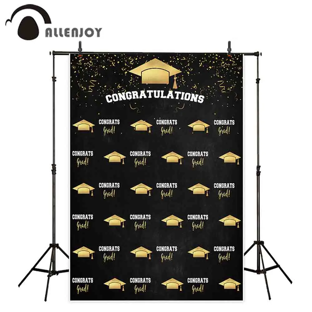 Allenjoy Photozone Background Graduation Congratulations Bachelor Cap ...
