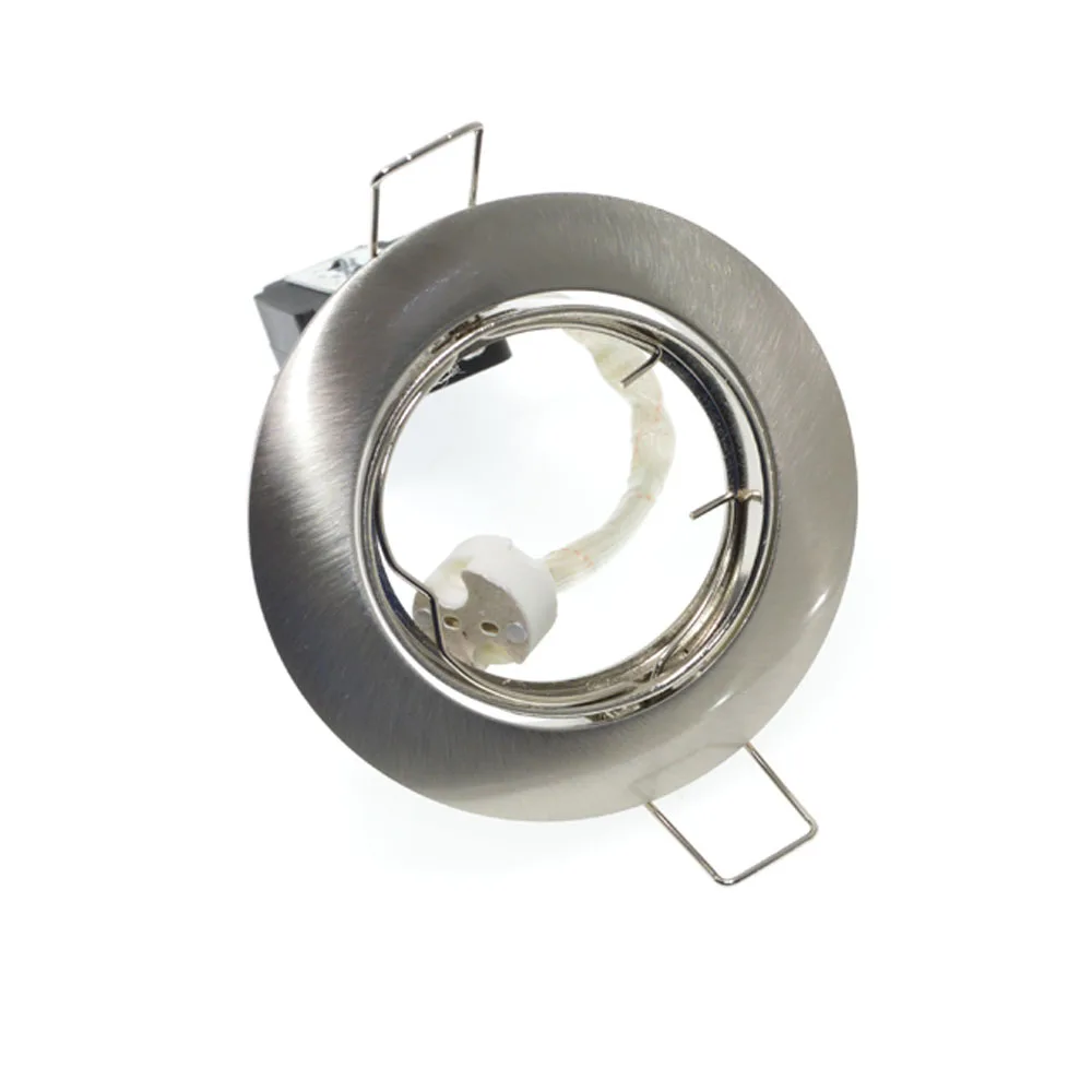 4pack ECOG 12V spotlight fitting white nickle color G5.3 socket light ...