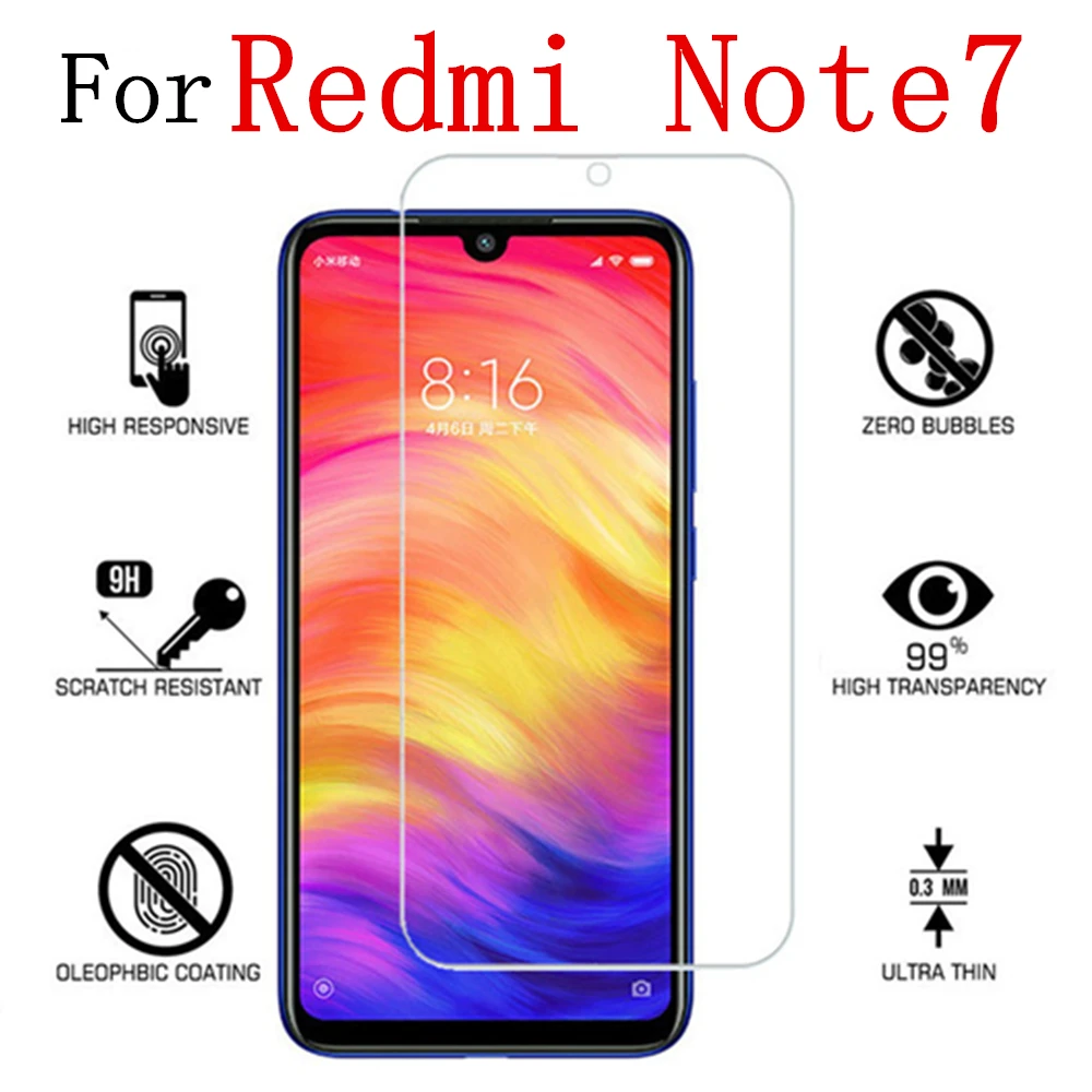 on the for xiaomi redmi note 7 screen protector protective glass redme ...