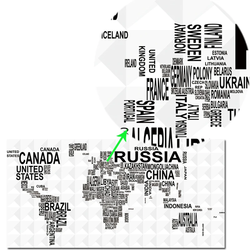 World Maps Black And White With Country Names
