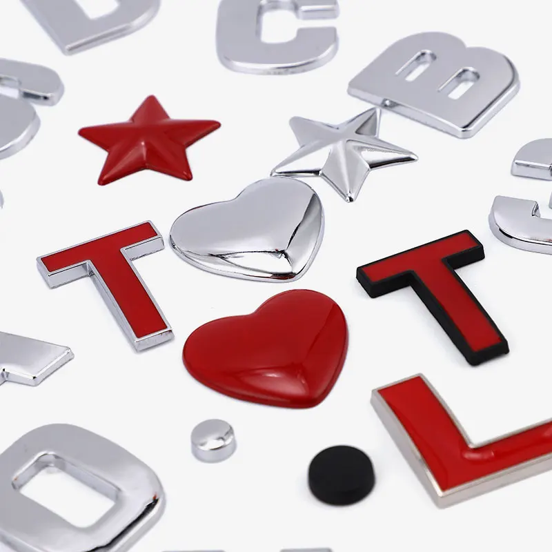 Car DIY 3D Letters Digital Alphabet Emblem Decoration Car Stickers ...