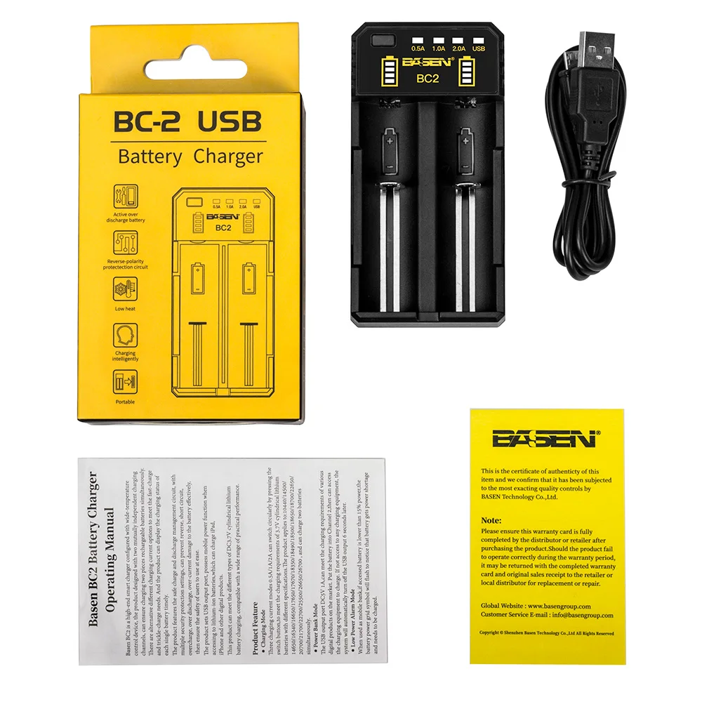 Basen bc2 18650リチウムバッテリー充電器リチウムイオン18650 26650 18350 led usb dc 5ボルト/2a ...