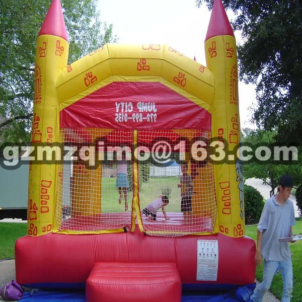 Pvc 4.5x4 M Tarpaulin Inflatable Bouncers With Slide For Kids And Baby ...