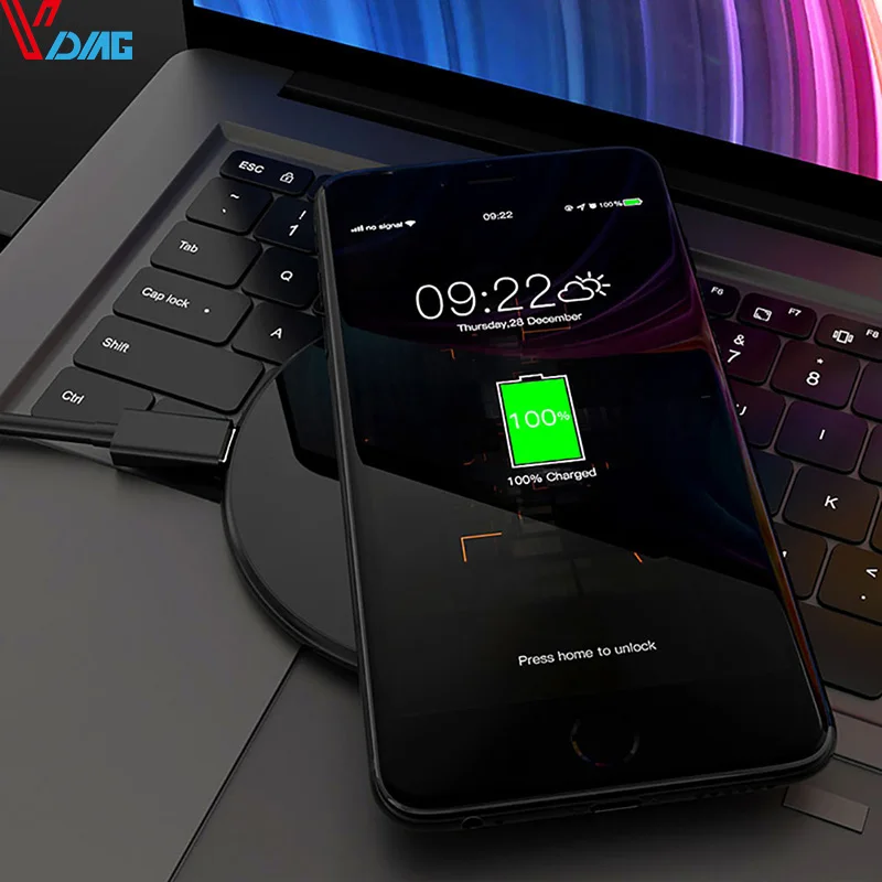 VDIAG V8 10W Fast black Wireless Charging Pad, support devices For ...