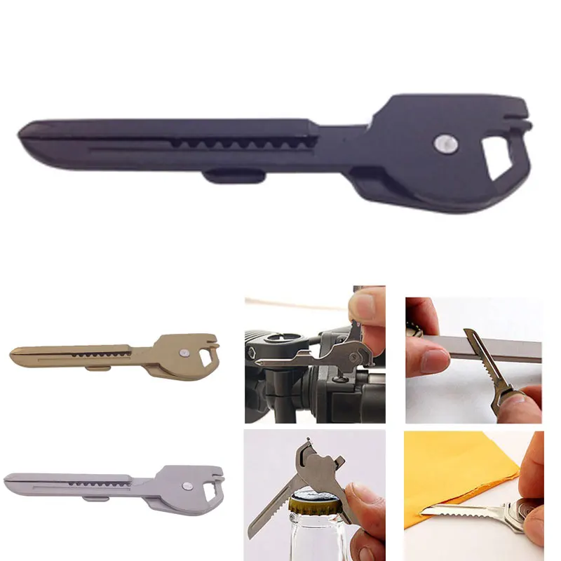 Stainless Steel 6 in 1 Multifunctional Tool Keychain Screwdriver Bottle ...