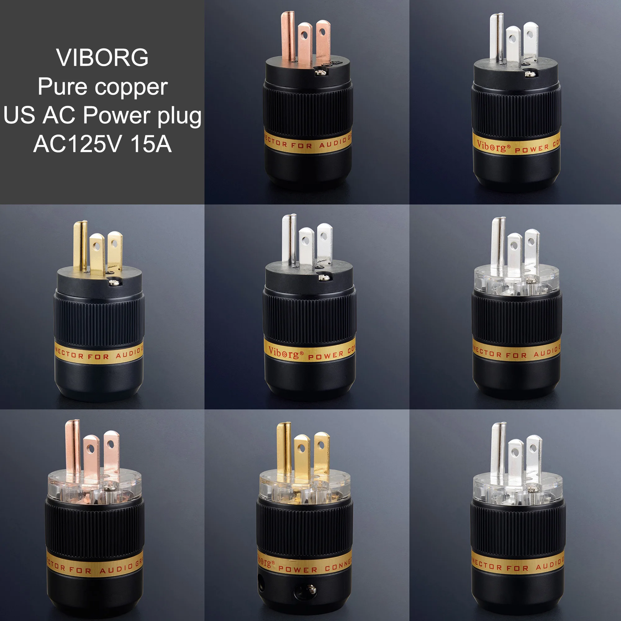 Viborg-High-End-Pure-Copper-Mains-AC-Electric-Power-Plug-Connector-US ...