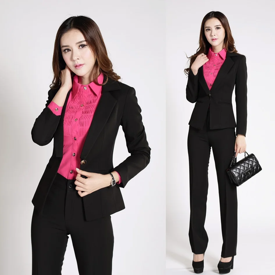 Formal Pantsuits Women Pants Suits OL Ladies Work Clothes Sets Office ...