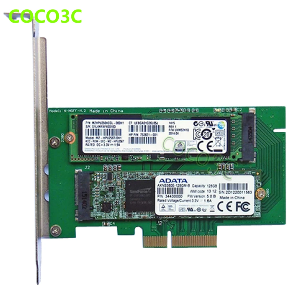 להוסיף על הכרטיסים - PCI-e x4 to M Key NGFF SSD Card for SAMSUNG 950 ...