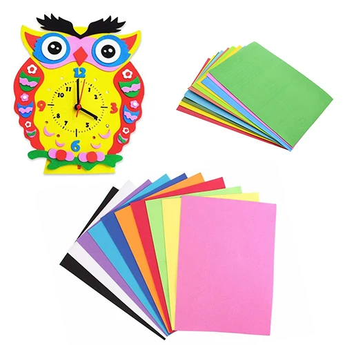 10 feuilles multicolore A4 éponge EVA papier mousse enfants à la main ...