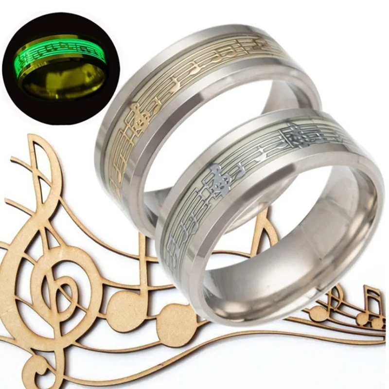 316-Titanium-Stainless-Steel-Ring-Fashion-Musical-Symbol-Classical ...