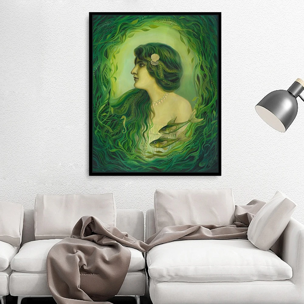 Nordic Figure The Nereid Poster Print Mermaid Mythology Art Nouveau ...
