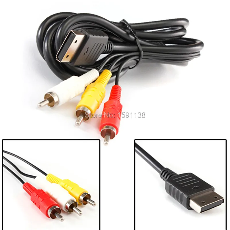 Brand New Black Color Av Tv S-video Av Cable For Sega Dc Dreamcast Game ...