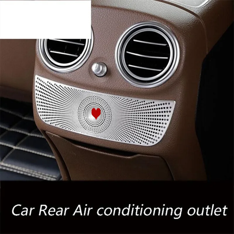 Stainless steel Car Rear Air conditioning outlet Decoration cover trim ...