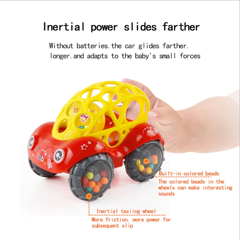Cheapest Baby Infant Rattle Roll Car Plastic Non-toxic Colorful Animals ...