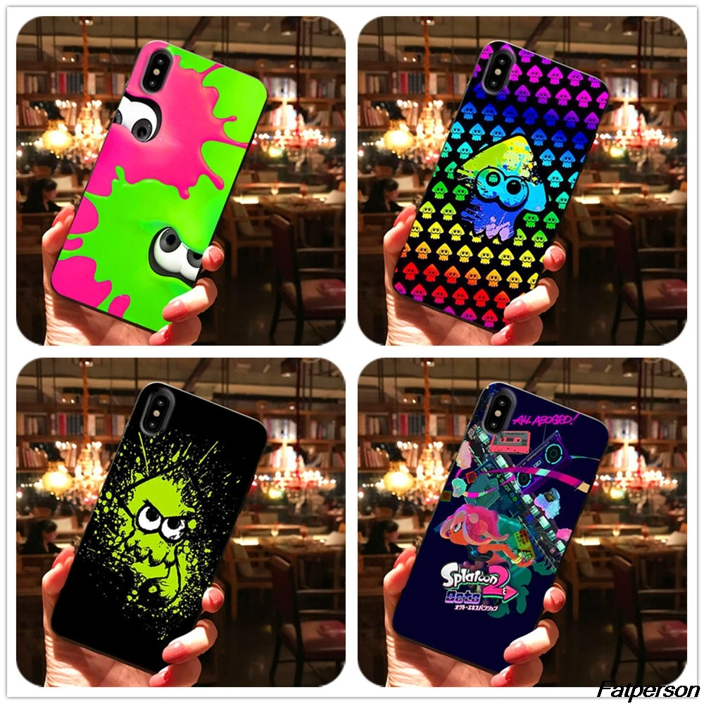 game Splatoon 2 For Samsung s8 s9 s10 plus Black Soft Silicone Cover ...