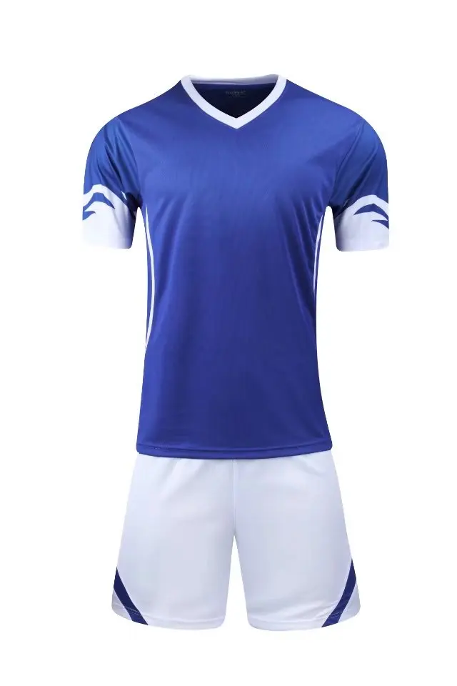 Professional Football Uniform Short Sleeves V-neck Men Boys Soccer Sets ...