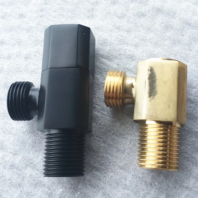Solid Brass Square Angle Valves 1/2"Male x 1/2" Male Bathroom Bidet ...