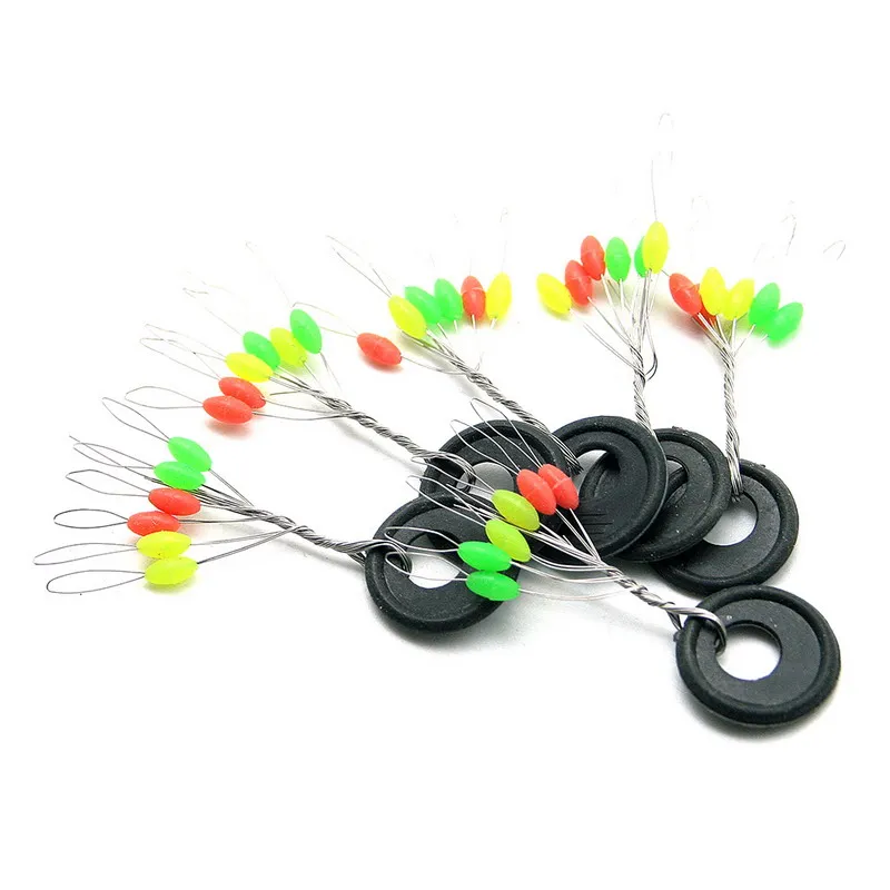 100pc Oval Shape 6 In 1 Rubber Fishing Float Stopper Bobber|float meter ...