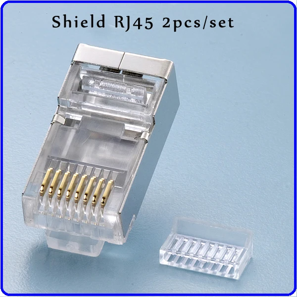 Cat6 Shielded RJ45 with wire loding guide 8P8C Plug STP Connector 30U ...