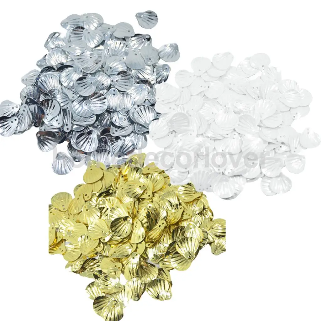 15mm Mixed Color Shell Decor Sequins Paillettes Sewing Garment Bag ...