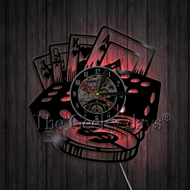 Aliexpress.com : Buy Lucky Poker Stars Decorative Wall Clock Poker Ace ...