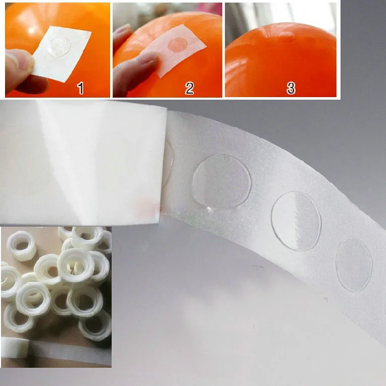 100Pcs Balloons Glue Dot Point Foil Latex Balloon Removable Stickers ...