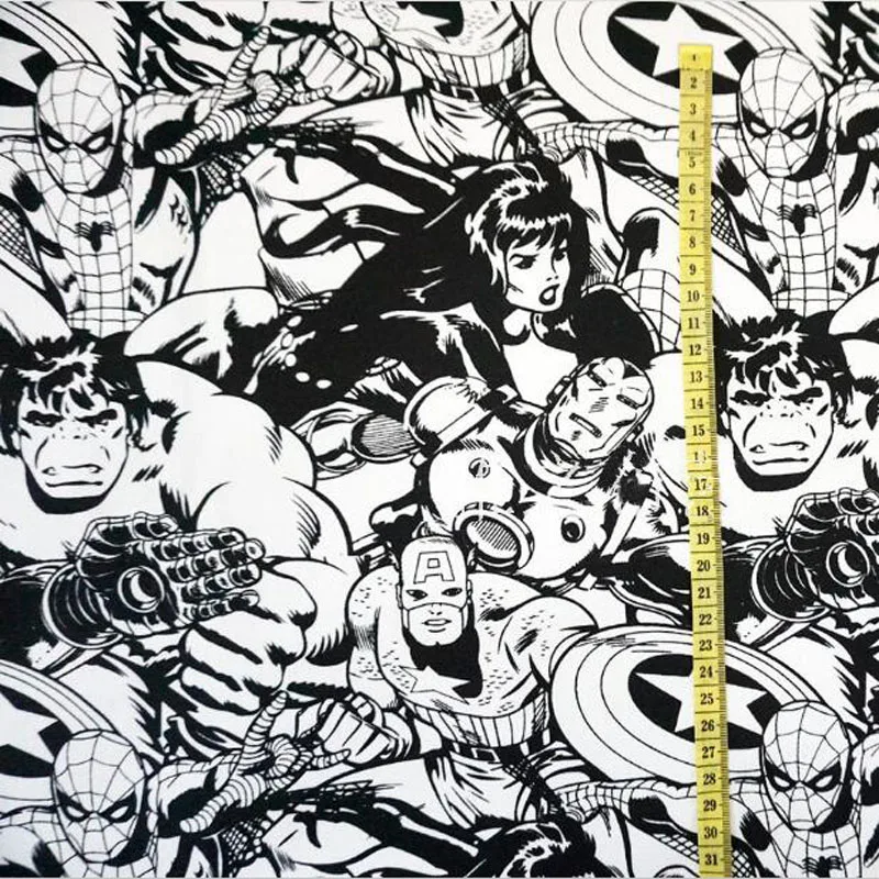 The Avengers Canvas Fabric for Bag Cartoon Bulk Captain America Printed ...