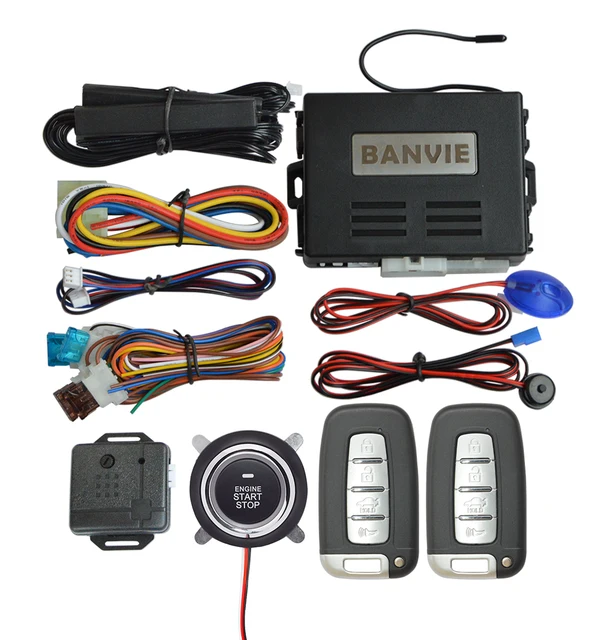 BANVIE PKE Car Security Alarm System With Remote Engine