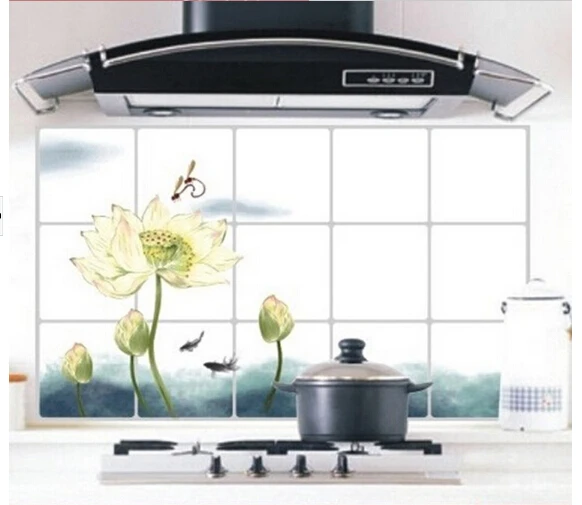 Smoke Exhaust Stove background wall sticker kitchen waterproof high ...