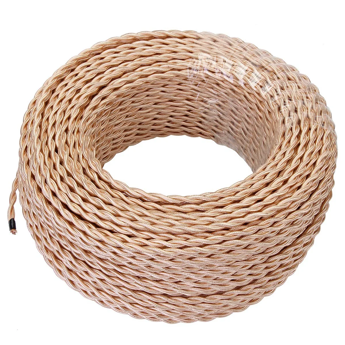 Rose Gold 5/10/20 Meters 2 Core Electrical Rope Wire Antique Braided ...