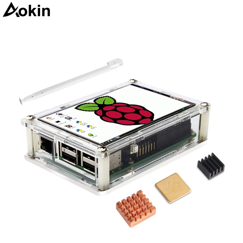 Heat sink for Raspberry Pi case with 3.5" LCD Touch Screen Display for ...