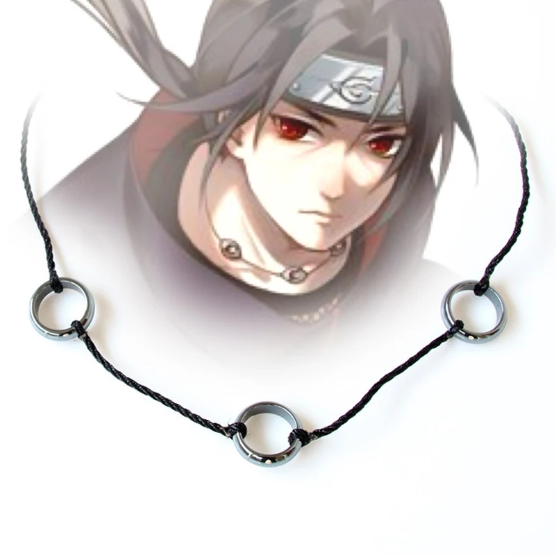 Naruto hokage cosplay uchiha itachi correntes colar de corda preto ...