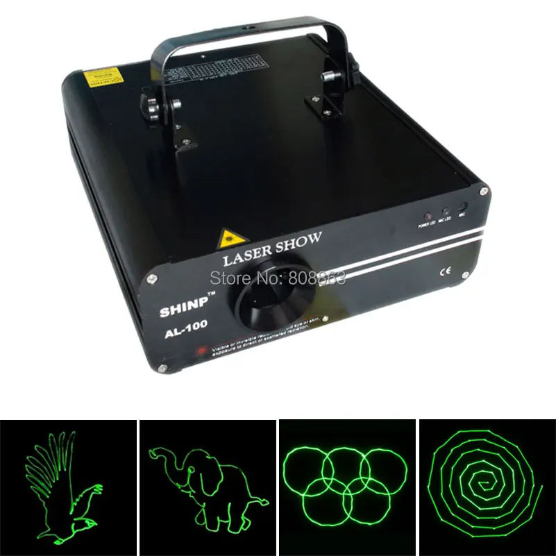 SHINP Green Laser Animation projector Party Bar Club DMX512 ILDA ...