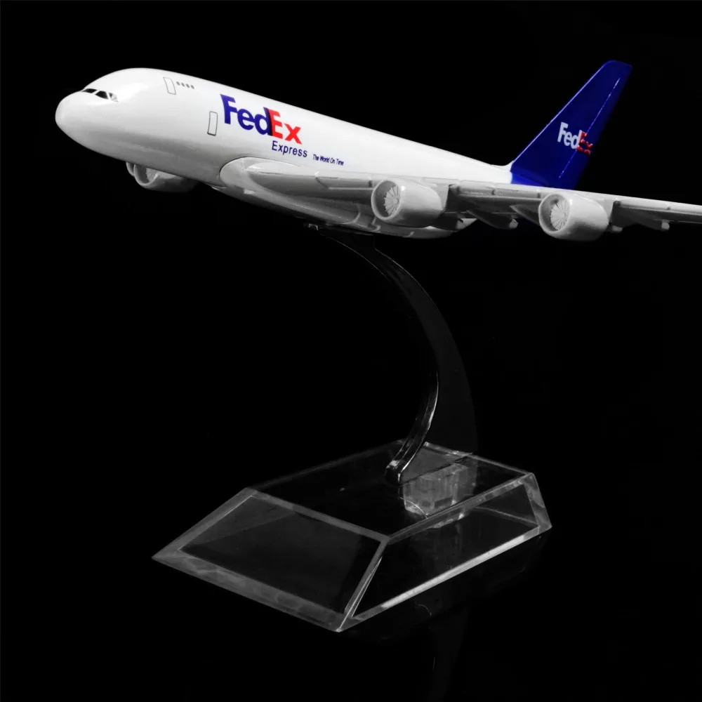 1:400 16cm Fedex Airbus 380 Metal Airplane Model Office Decoration Toy ...