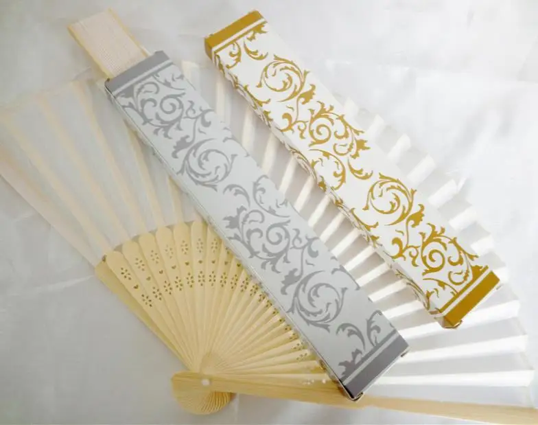 Silk-Folding-Hand-Fan-box-in-Elegant-Gift-Box-Wedding-Gifts-Beige-Black ...