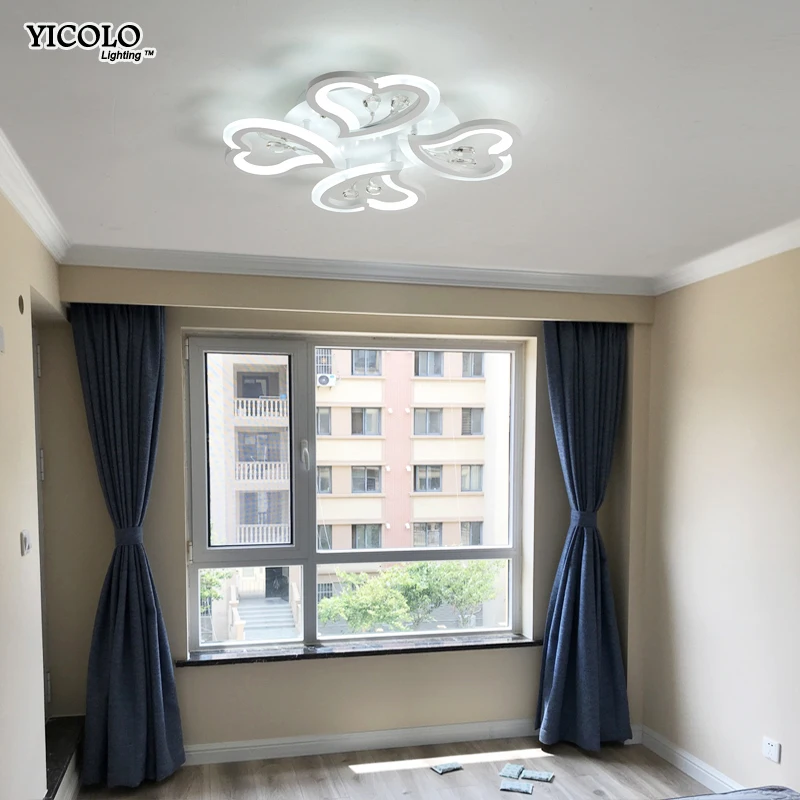 Heart Design LED Chandeliers plafond lamp Lighting For Living room ...