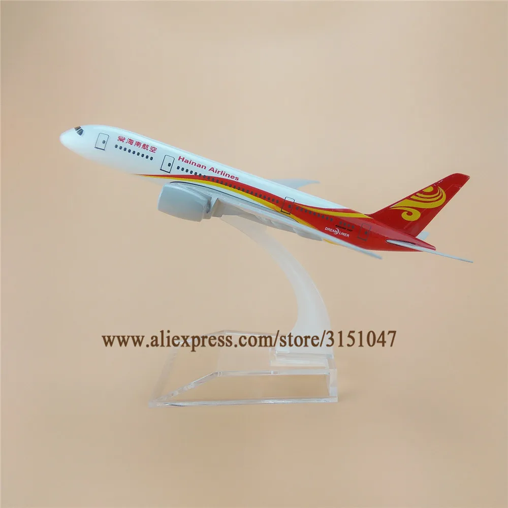 16cm Air China HaiNan Airlines B787 Model Airplane Boeing 787 Airways w ...