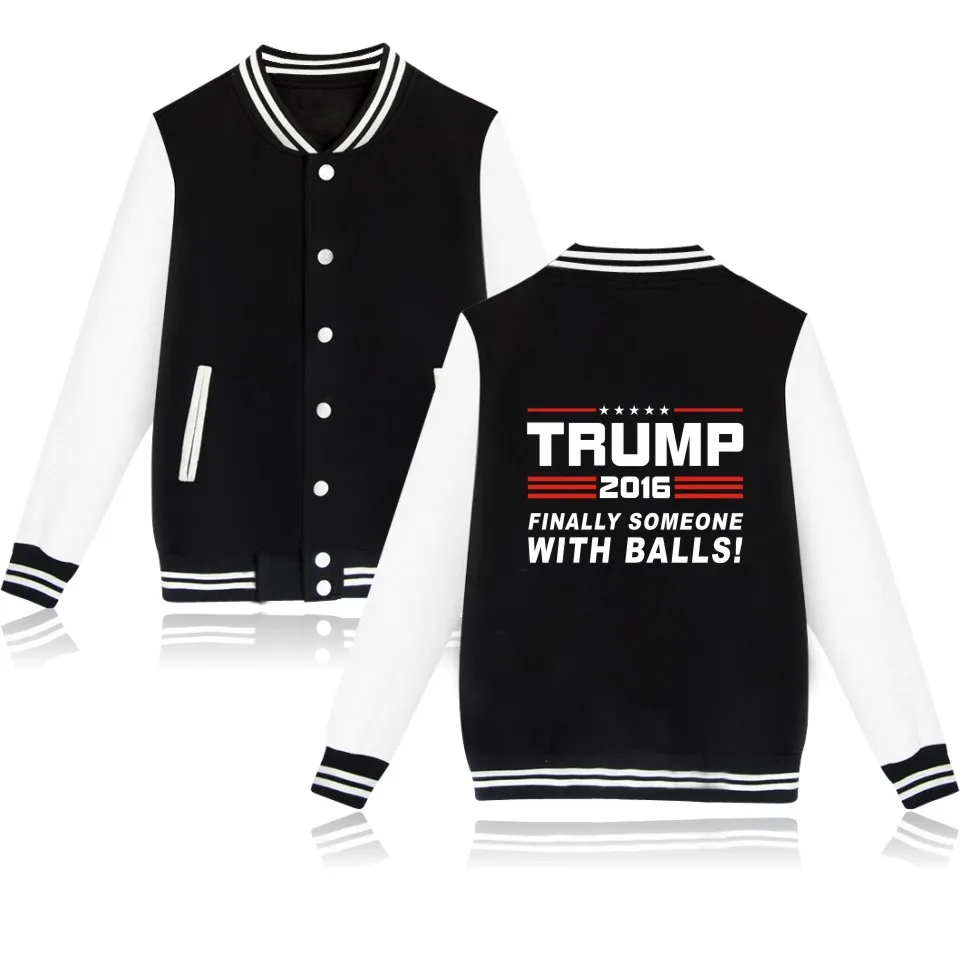 Donald Trump Baseball Jacket Women Black and USA Presidential Make ...