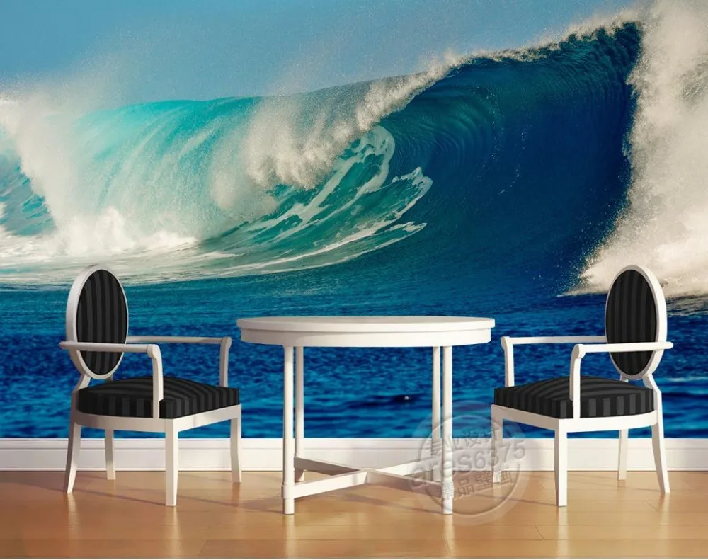 Stereoscopic 3d Tv Backdrop Of The Sea Waves 3d Stereoscopic Wallpaper ...