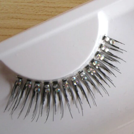 Charming Double Row Crystal Glittering false fantasy eyelashes.make up ...