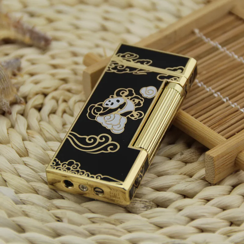 panda, high grade skinny ultra thin wheel flame lighters, men's gifts ...