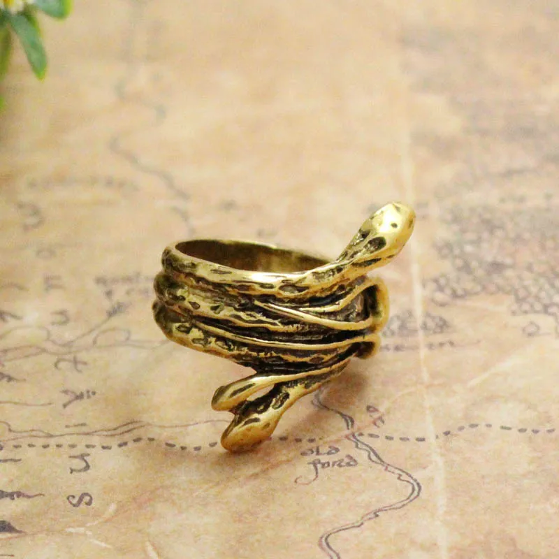 Hobbit Thranduil Snake Ring Mirkwood Elf King Golden Ring Legolas ...
