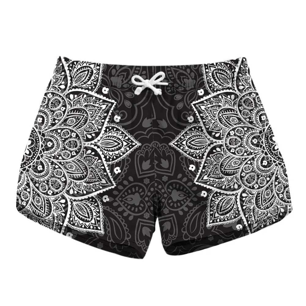Summer Women Beach Shorts Mini Water Sport Pant Geometric Print Brand ...