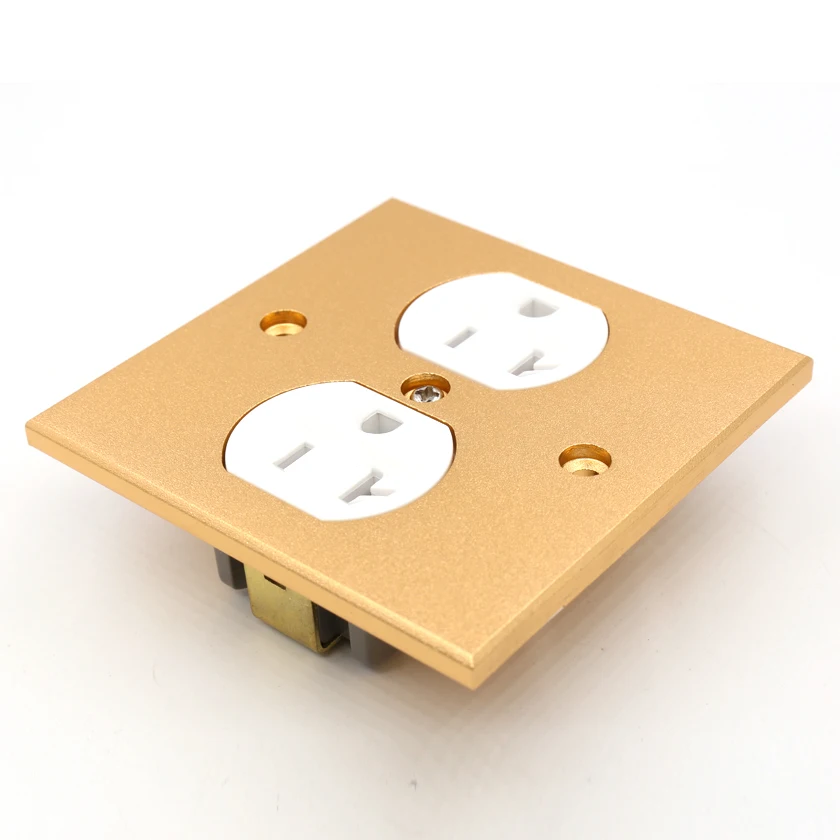 One Piece Pure Alloy Wall Power Audio Av Grade Wall Power Outlet 2 Port ...